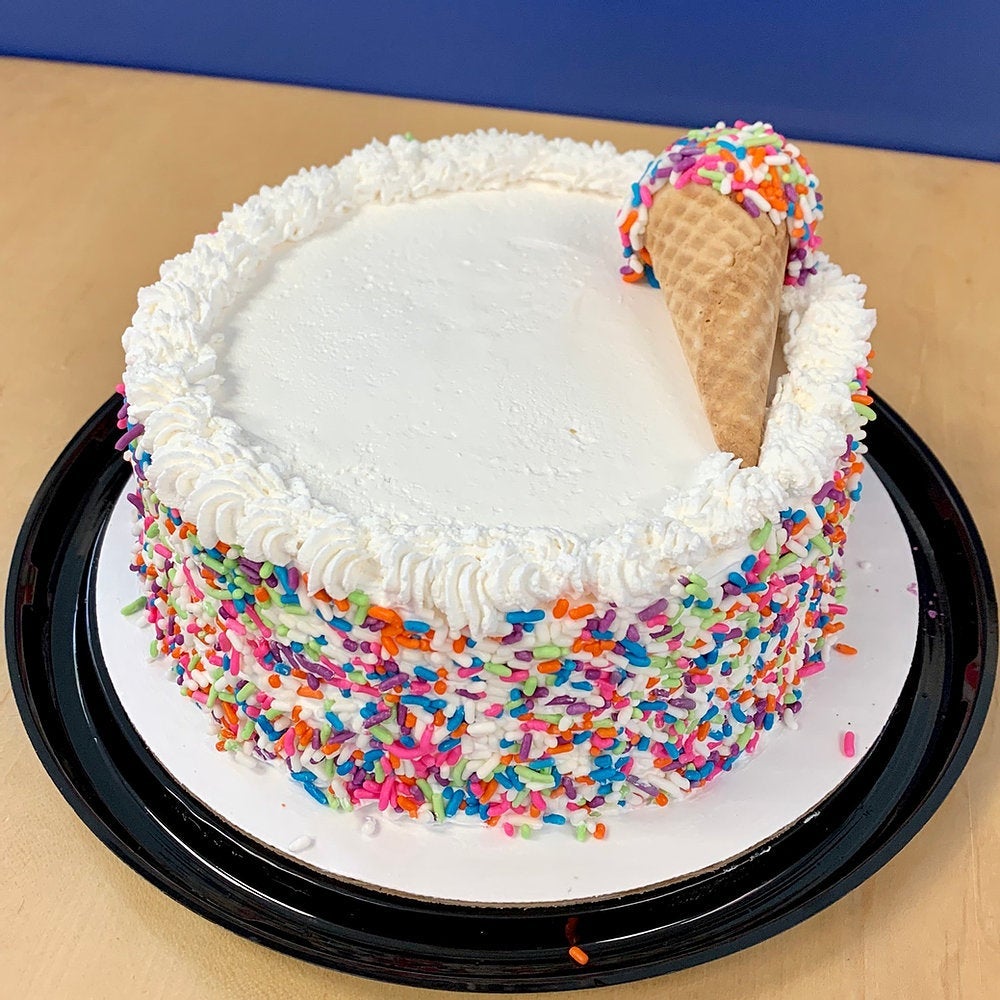 Ice Cream Cake Topped With Sprinkle Cones | Sip N Swirl